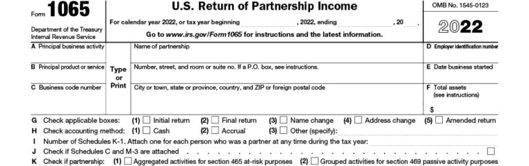 Form 1065 Instructions: U.S. Return of Partnership Income